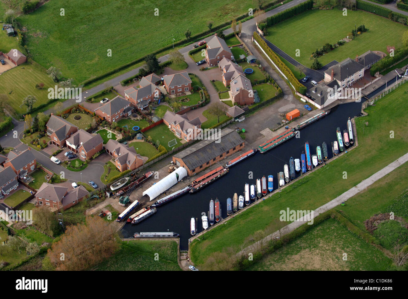 Aerial view of Calf Heath Marina in Staffordshire Uk Stock Photo - Alamy