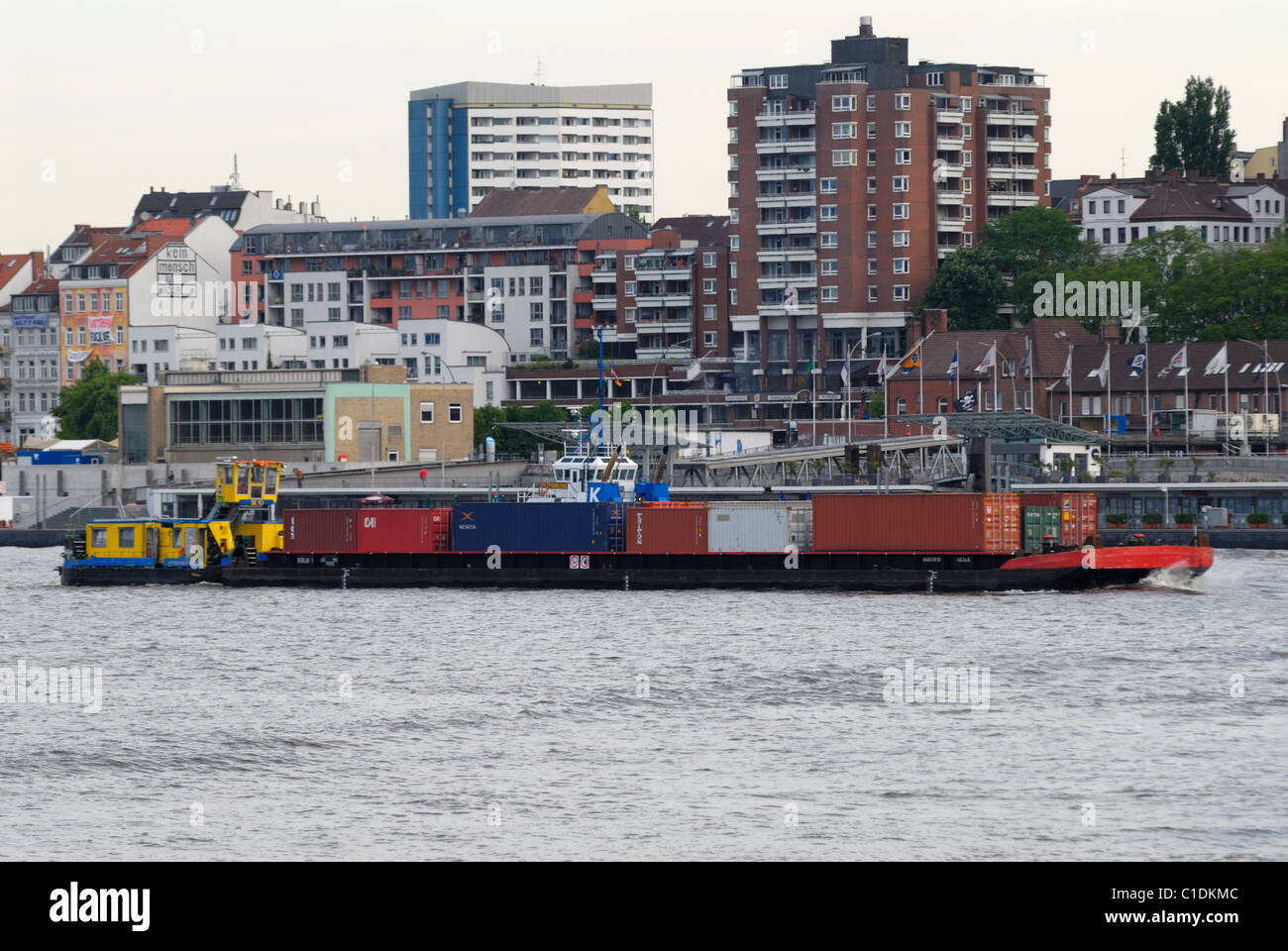 Container taxi at Port of Hamburg, Germany, Europe Stock Photo - Alamy