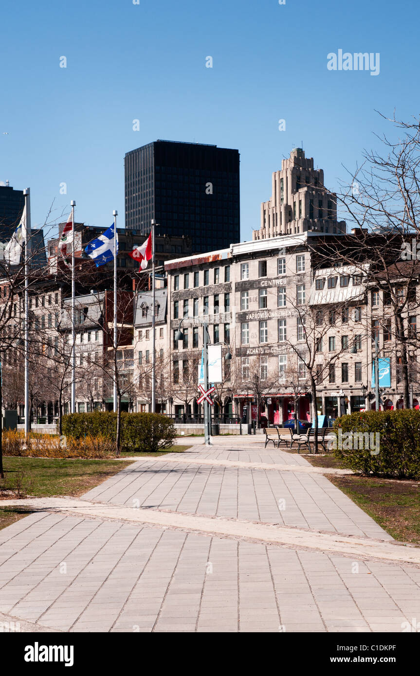 Promenade des artistes leading from the Old Port of Montreal towards la ...