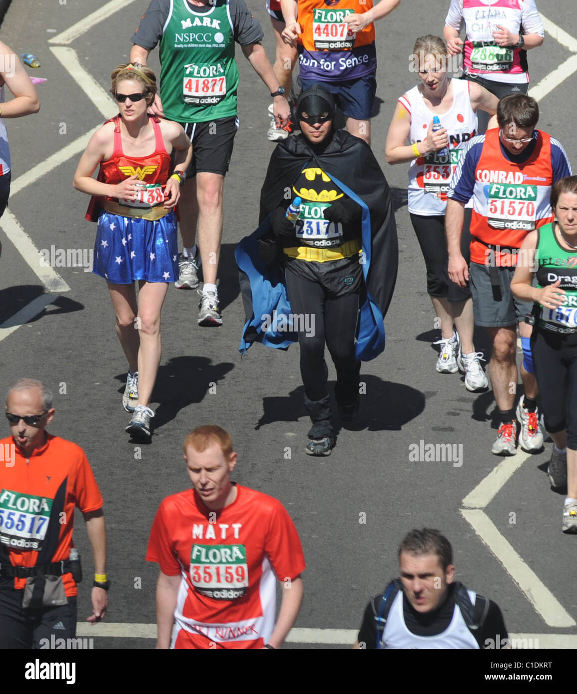 London marathon batman hi-res stock photography and images - Alamy