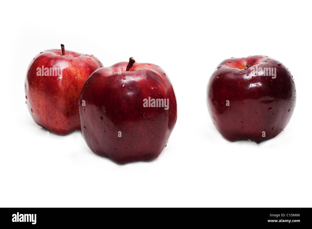 Group three red apples Cut Out Stock Images & Pictures - Alamy