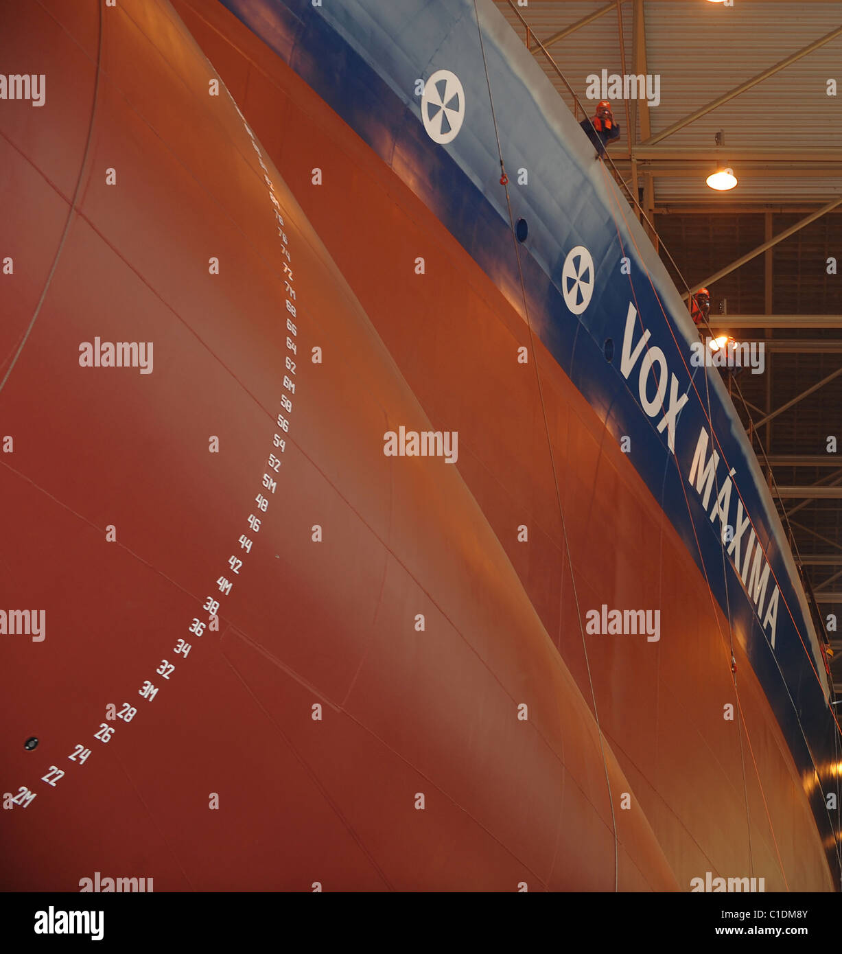 Princess Maxima at the naming of the new VOX Maxima, a tugboat, at the ...