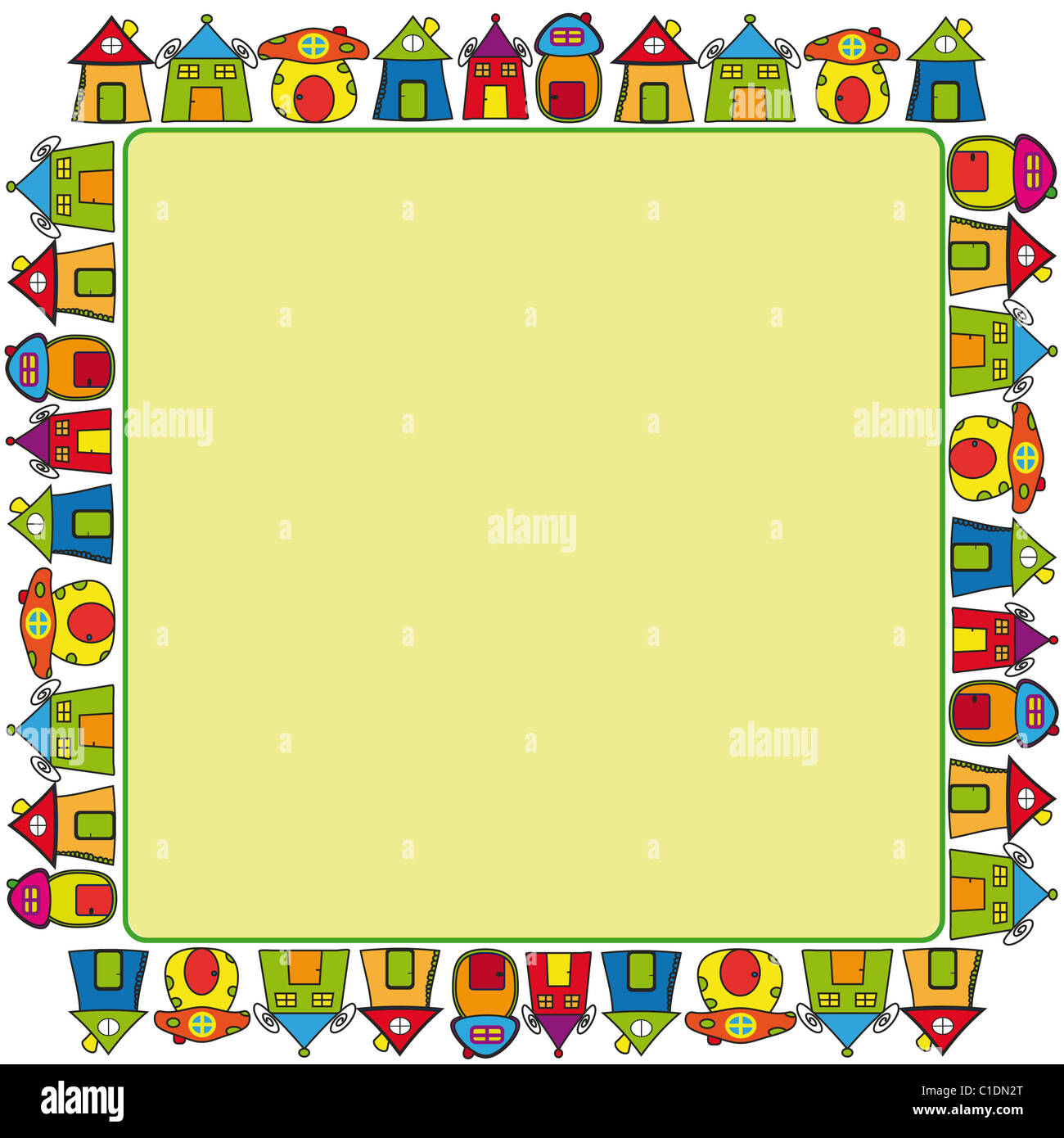 Border design many children illustration hi-res stock photography and ...