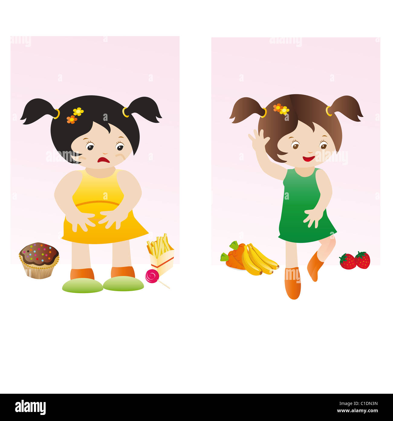 Fat thin children hi-res stock photography and images - Alamy