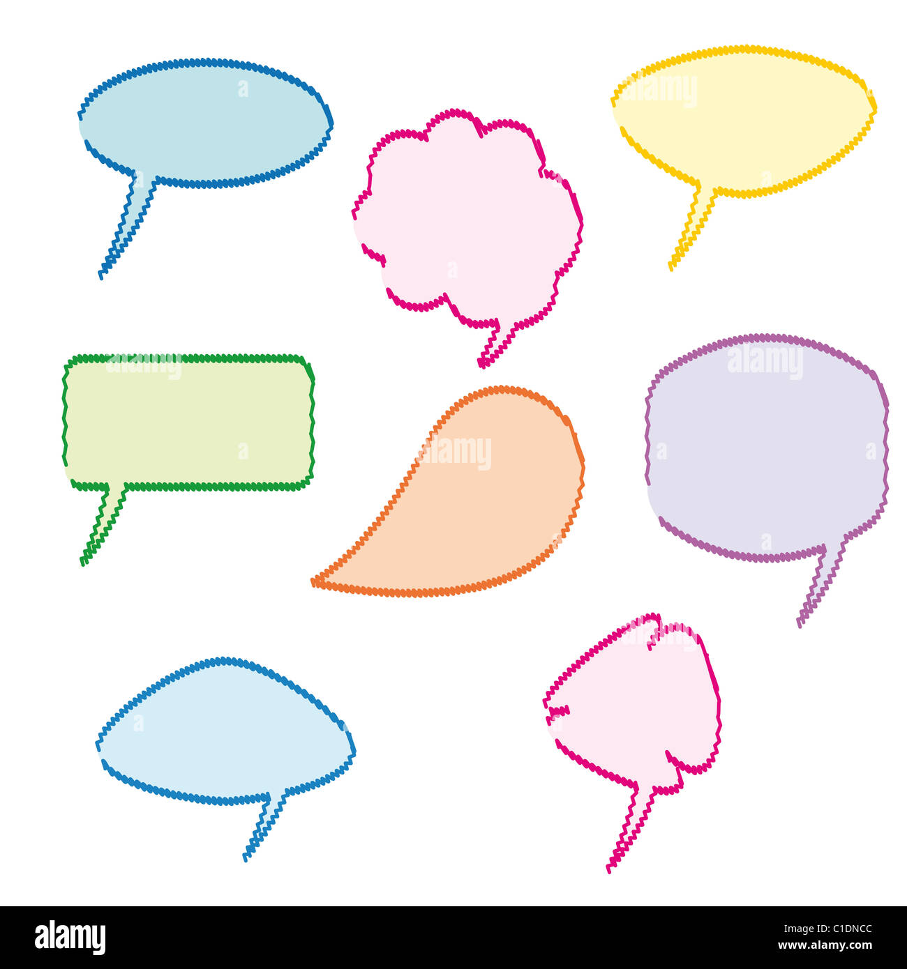 Many colorful bubbles - drawing style Stock Photo - Alamy
