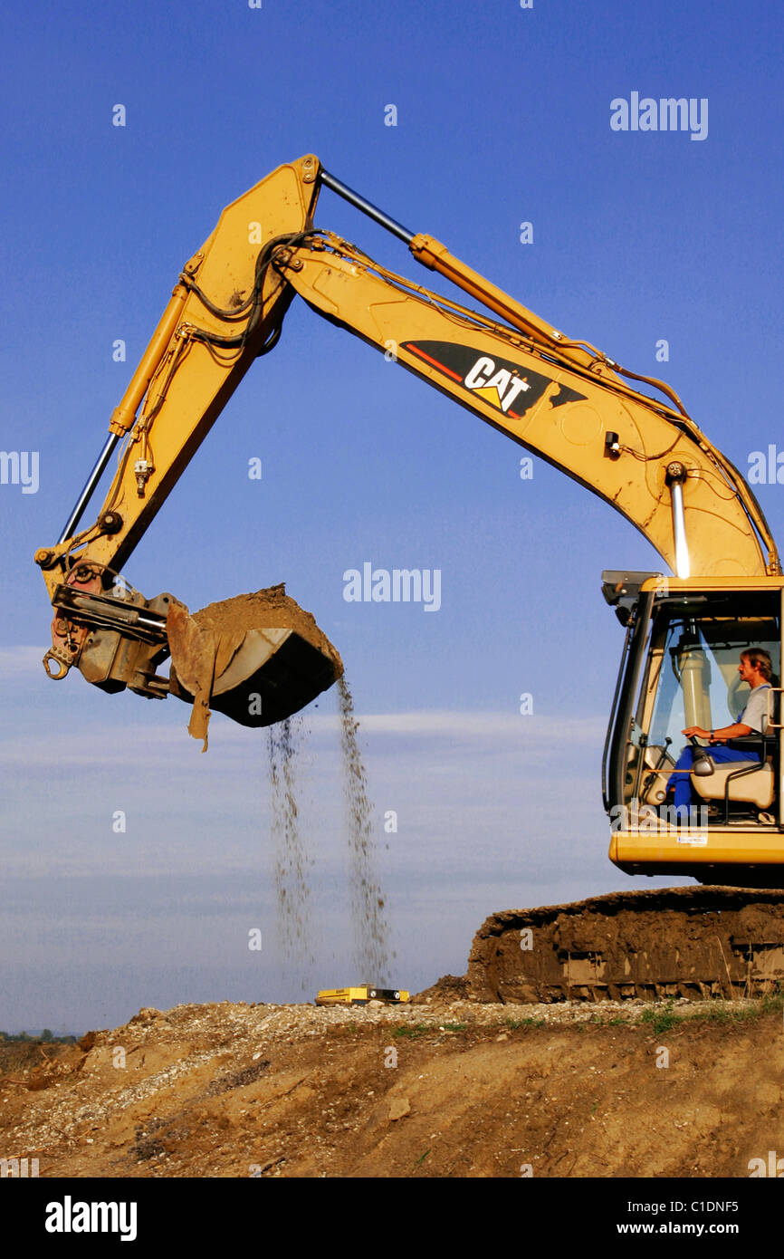 excavator at the work Stock Photo - Alamy