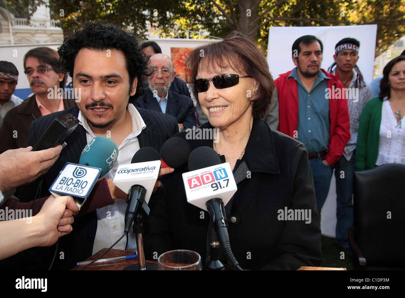Danielle Mitterrand the former French first lady visits Chile and ...