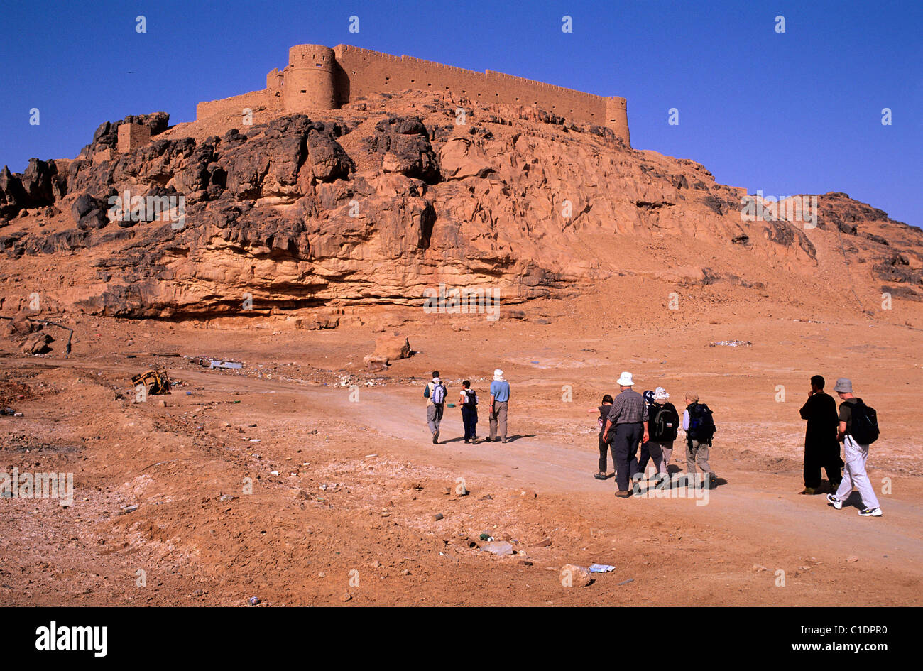 Libya, the Sahara, visit of the medina of Ghat dominated by its ...