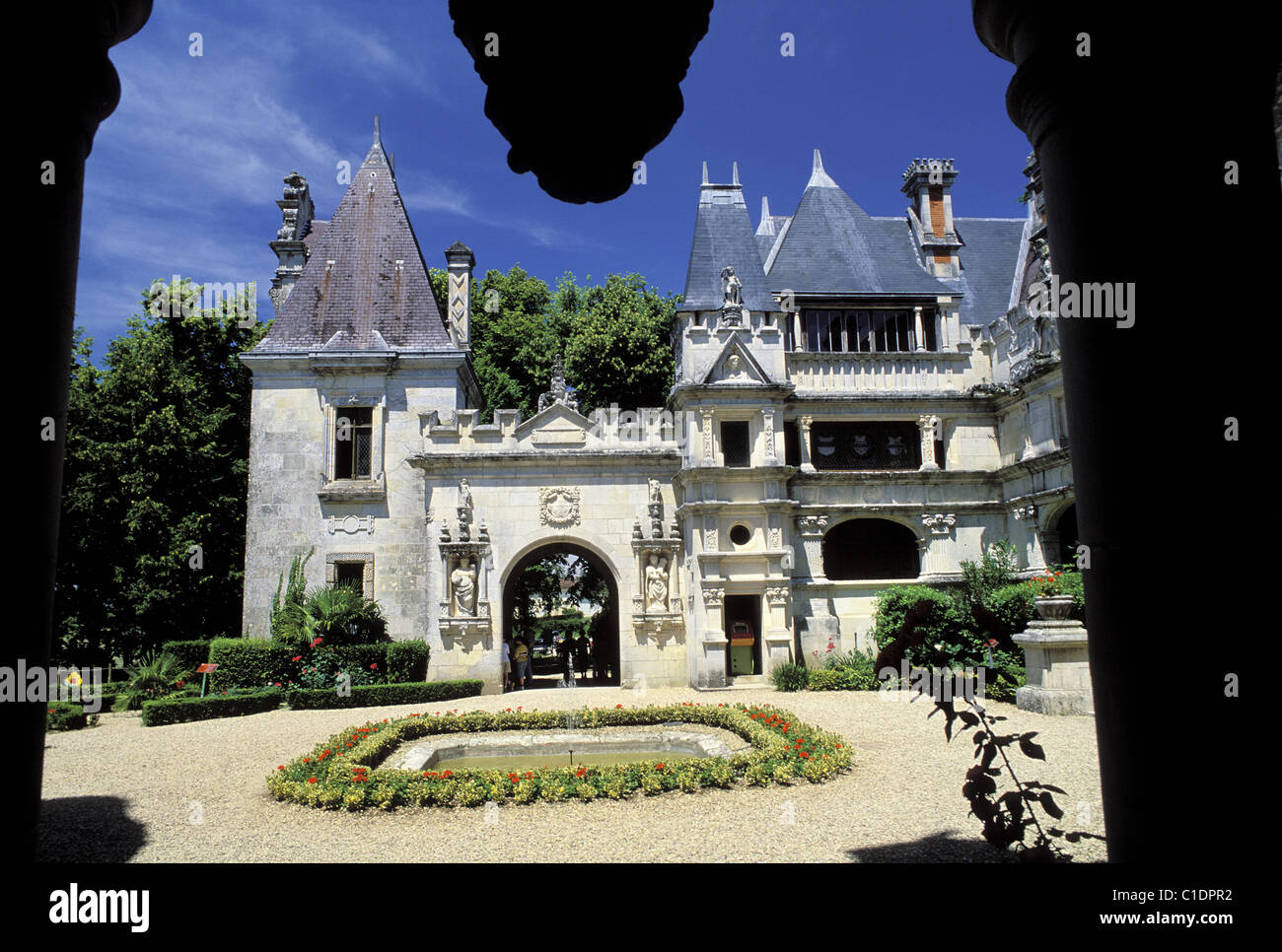 France, Charente Maritime, Pons area, castle of Usson, 16th century ...