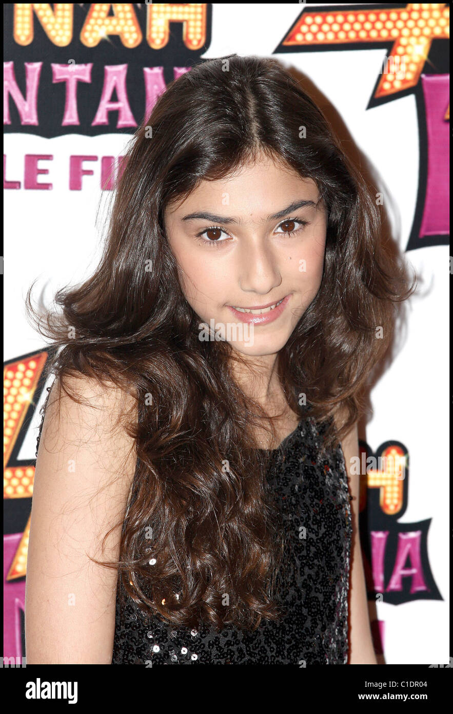 Singer Sarah , Hannah Montana premiere held at the Gaumont Marignan ...