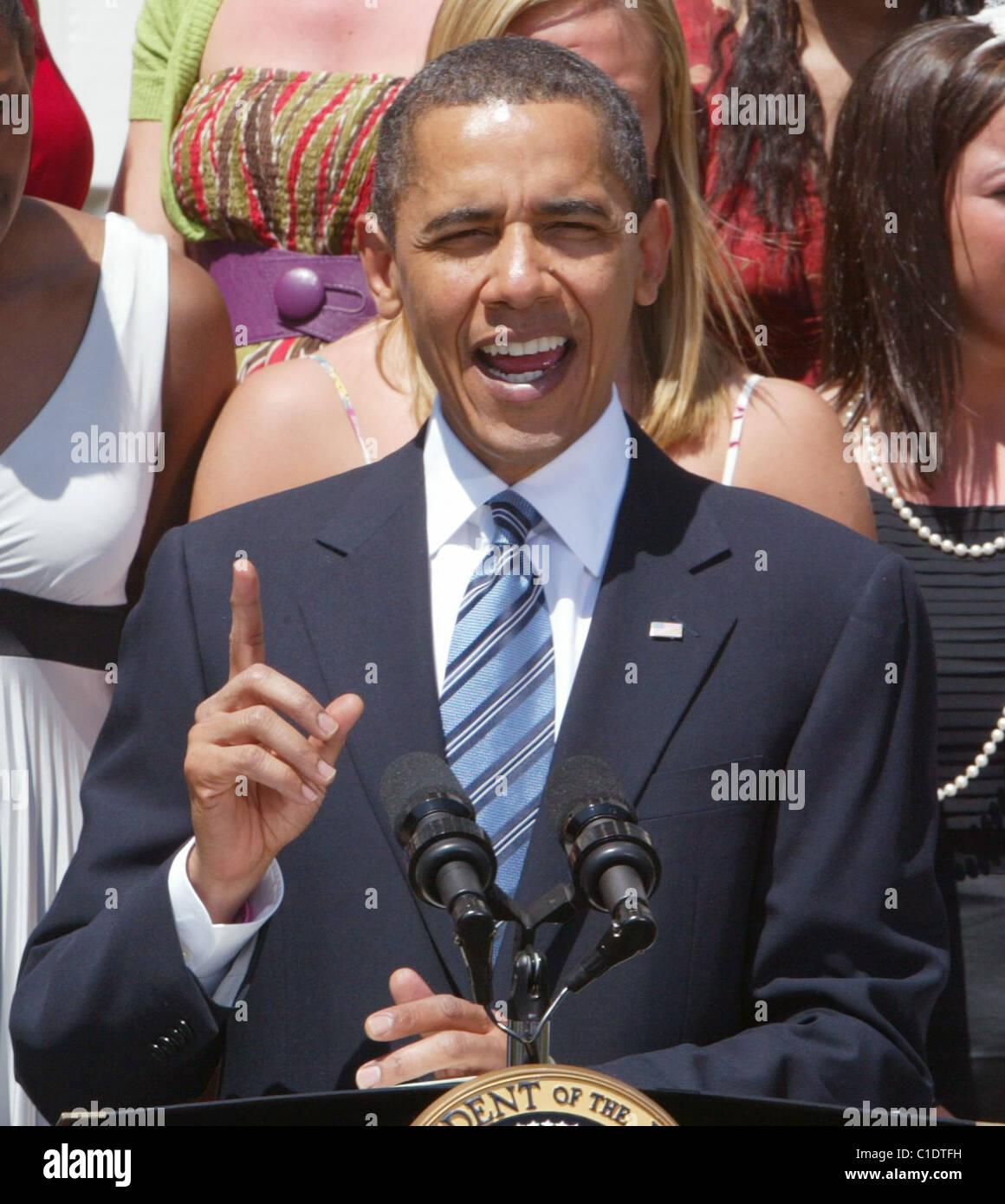 The President of the United States of America Barack Obama welcomes the ...