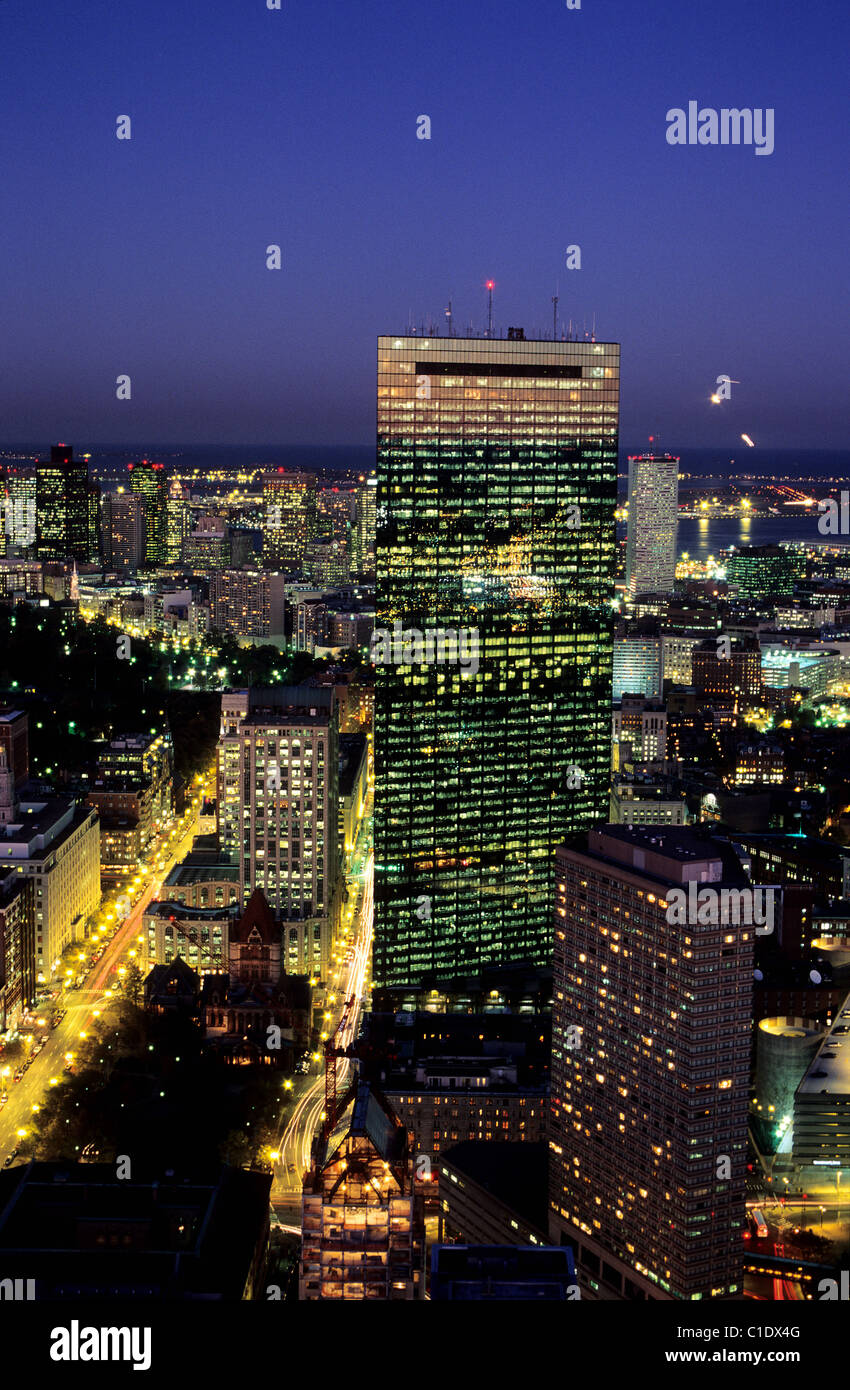 United States, Massachusetts, Boston, skyscrapers of the downtown area ...