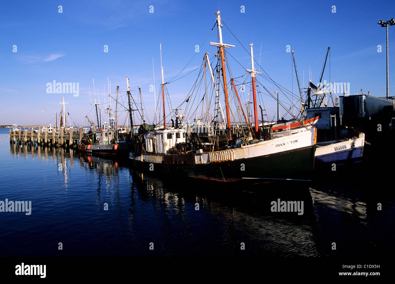 United States, Massachusetts, Cape Cod, Provincetown, fishing harbour ...