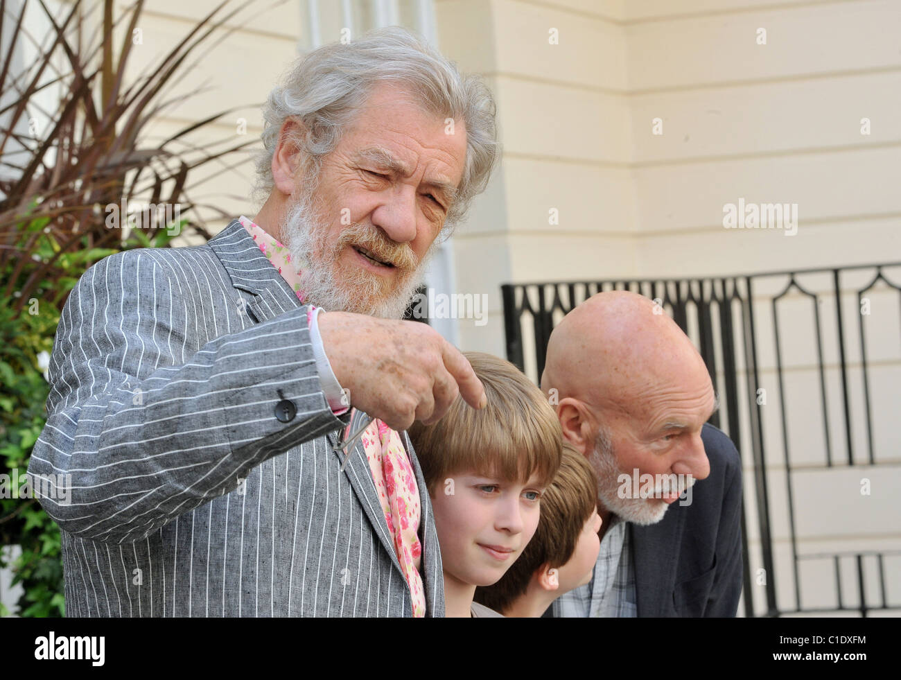 Ian McKellen, Patrick Stewart, Sam Walton, Richard Linnell Photocall ...