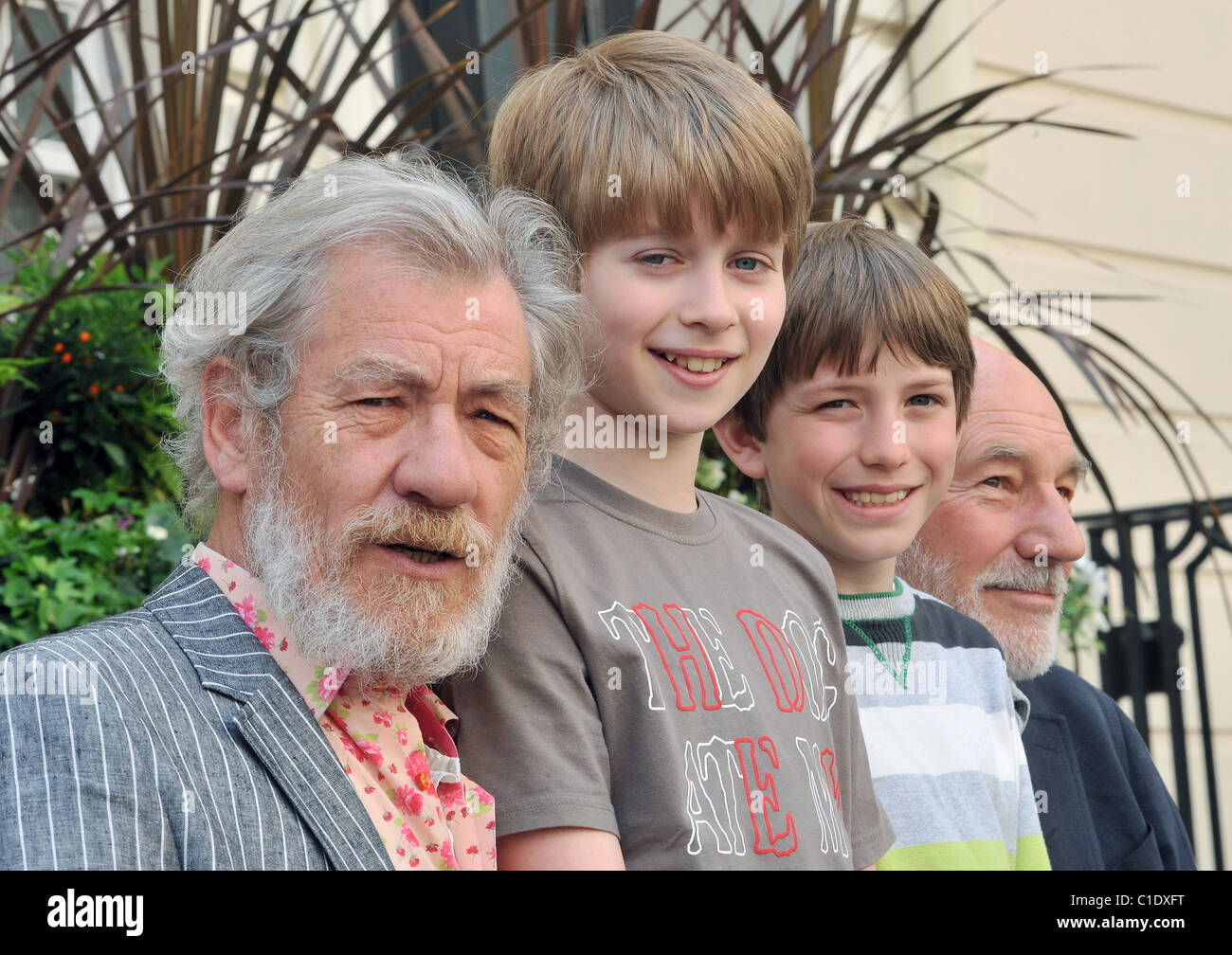 Ian McKellen, Patrick Stewart, Sam Walton, Richard Linnell Photocall ...
