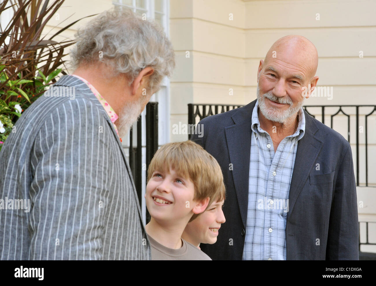 Ian McKellen, Patrick Stewart, Sam Walton, Richard Linnell Photocall ...