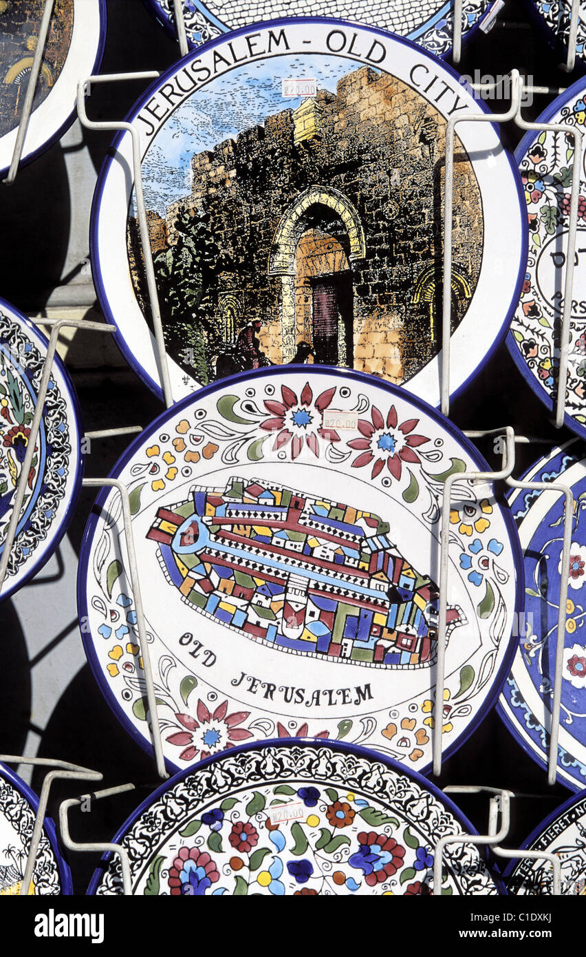 Israel, Judea region, Old Jerusalem, holy city, arts and crafts Stock ...