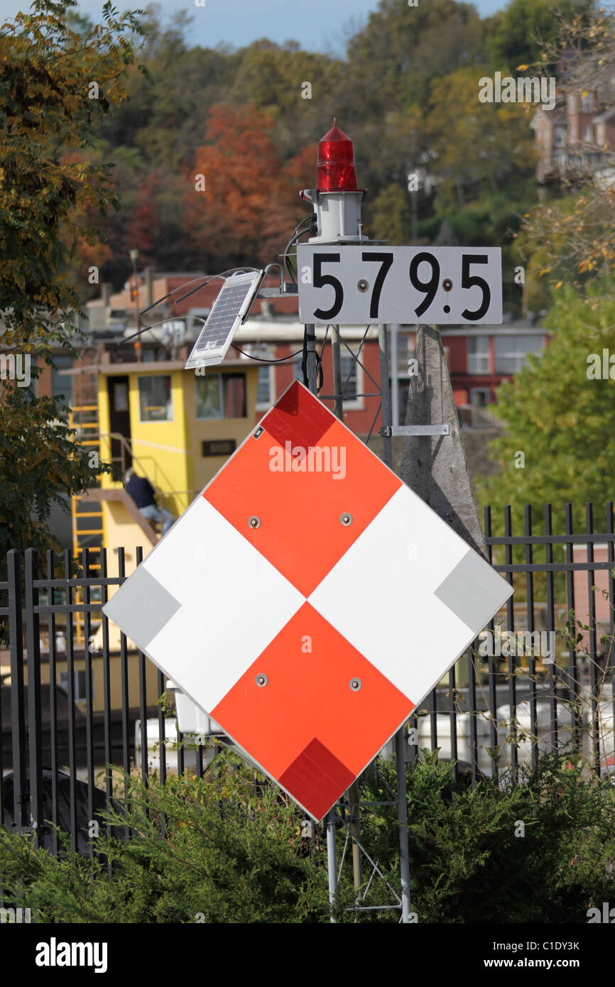 Daymark river channel marker National Mississippi River Museum ...