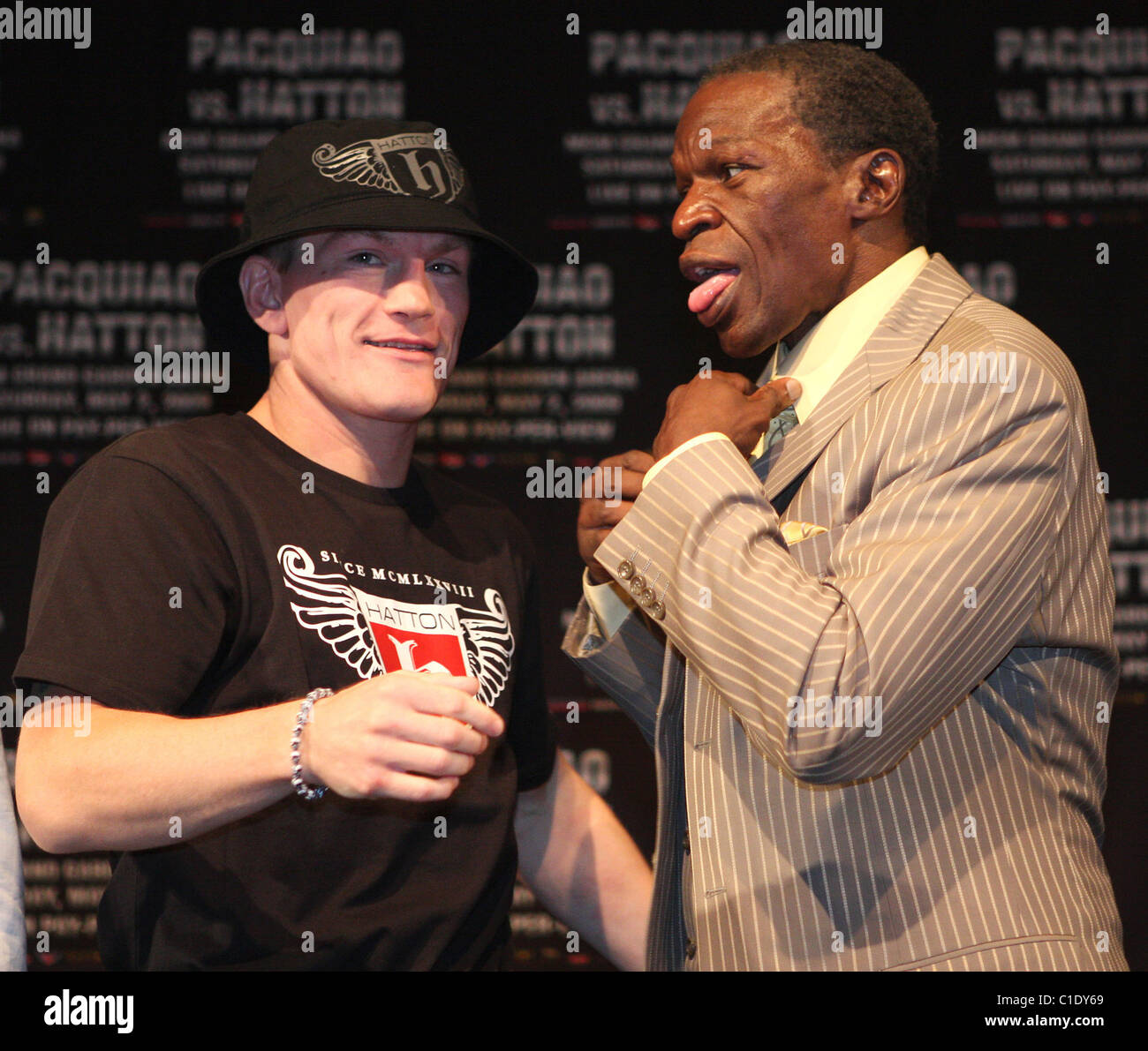 Ricky Hatton and his trainer Floyd Joy Mayweather Manny Pacquiao and ...