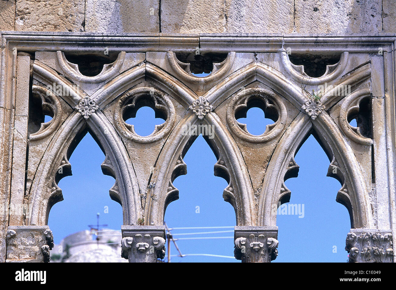 Croatia, Hvar Island, ruins of a Venetian Gothic palate Stock Photo - Alamy