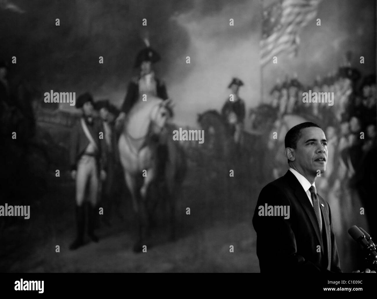 U.S. President Barack Obama delivers a speech at the Lincoln Tribute ...