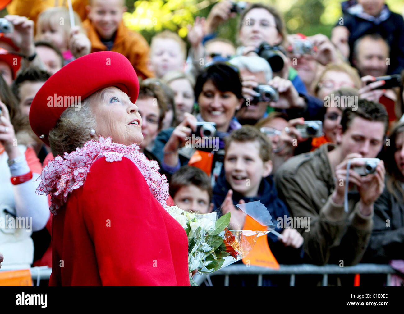 Queen Beatrix The Dutch Royal family celebrate Koninginnedag or ...
