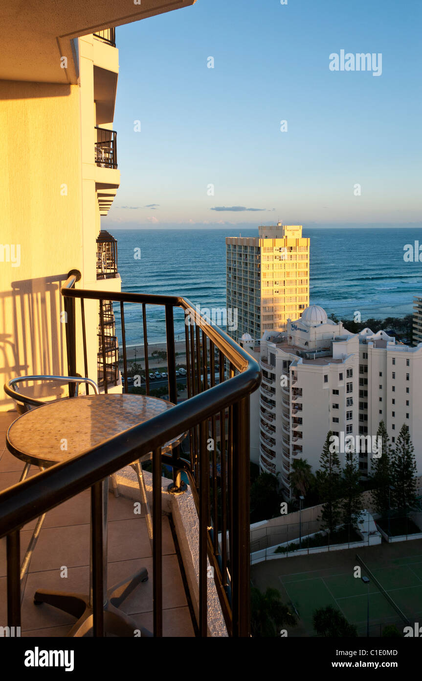 View from the balcony of room 2016, Holiday Inn, Surfers Paradise ...
