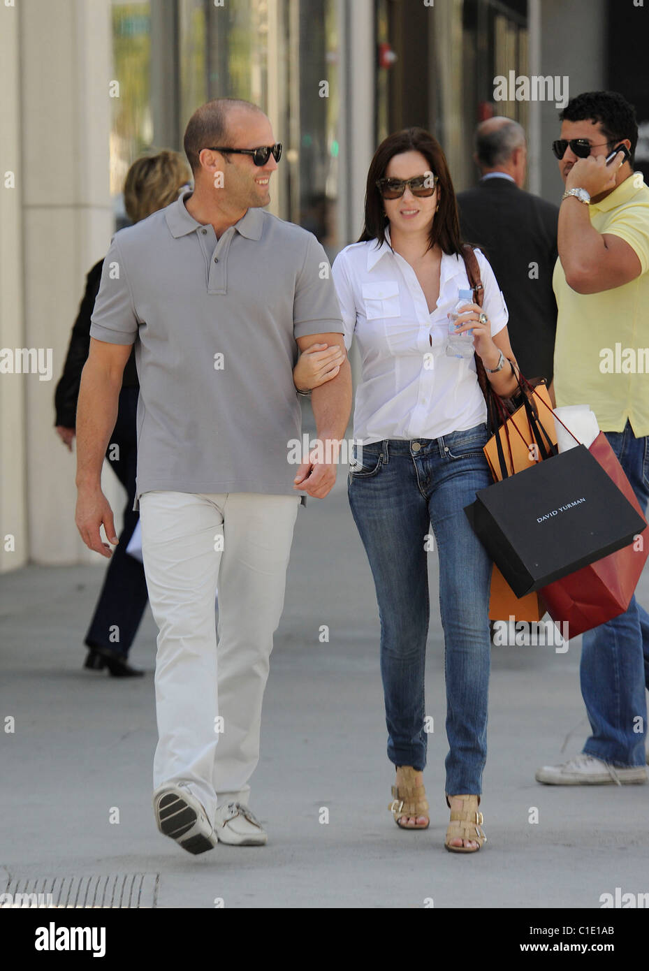 Jason Statham and girlfriend Alex Zosman out shopping in Beverly Hills ...