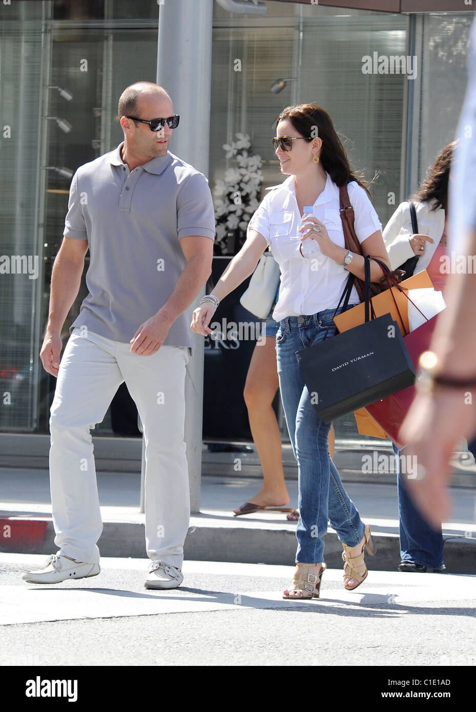 Jason Statham and girlfriend Alex Zosman out shopping in Beverly Hills ...