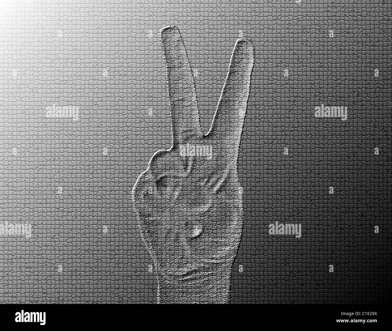 Hand palm isolated gestures sign Black and White Stock Photos & Images ...