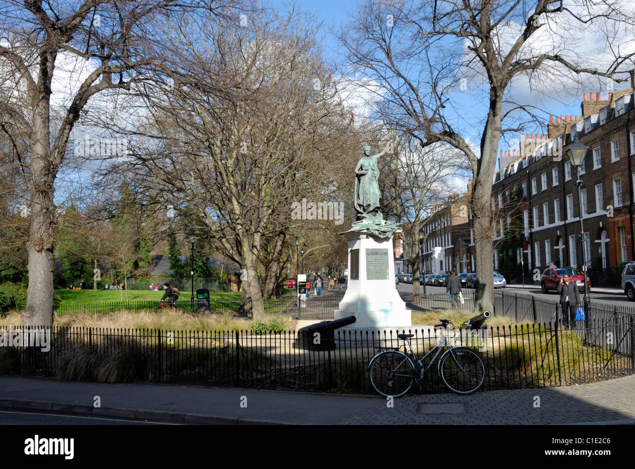 Boer War memorial in Highbury Fields, Highbury, London, England Stock ...