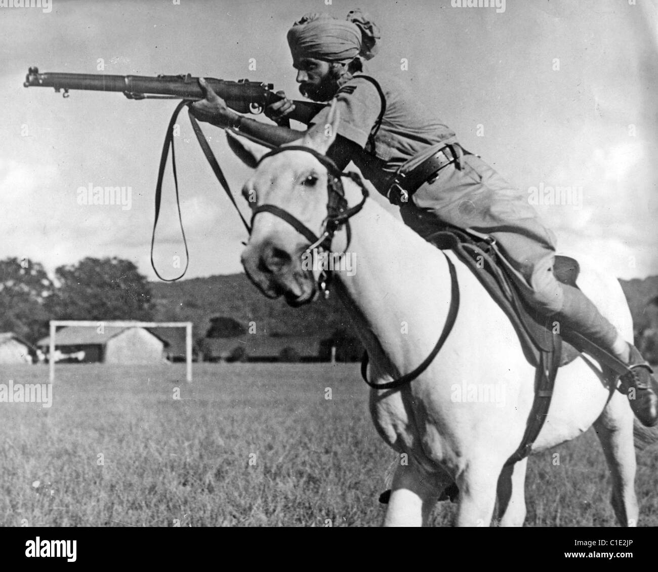 BURMA CAMPAIGN 1944 Mounted Sikh cavalry part of General Alexander's ...