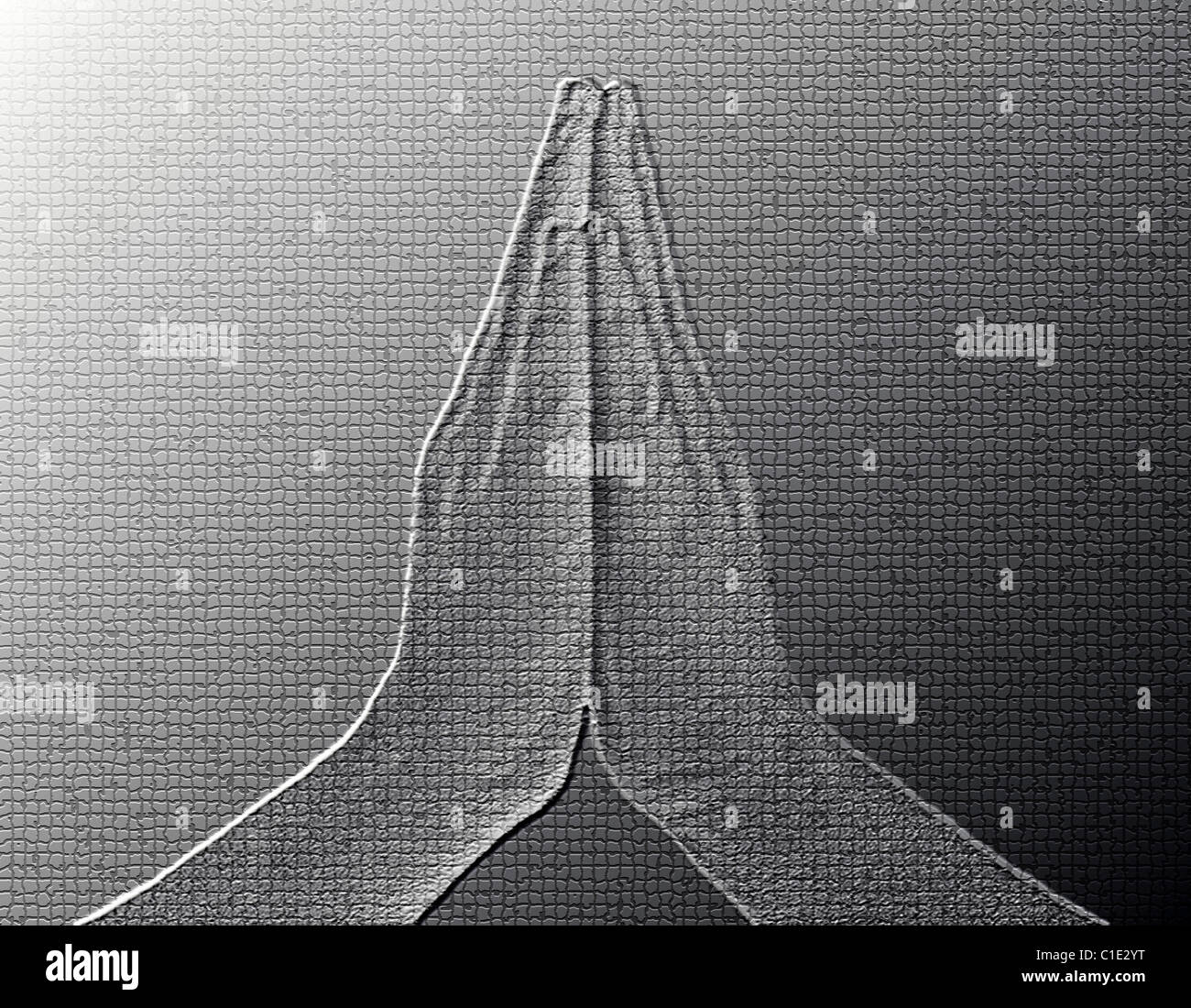 Praying hands front view silver hi-res stock photography and images - Alamy