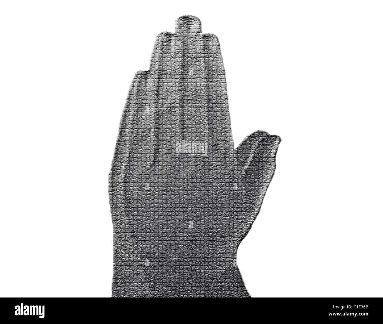 Silhouette Praying Hands Side View High Resolution Stock Photography ...