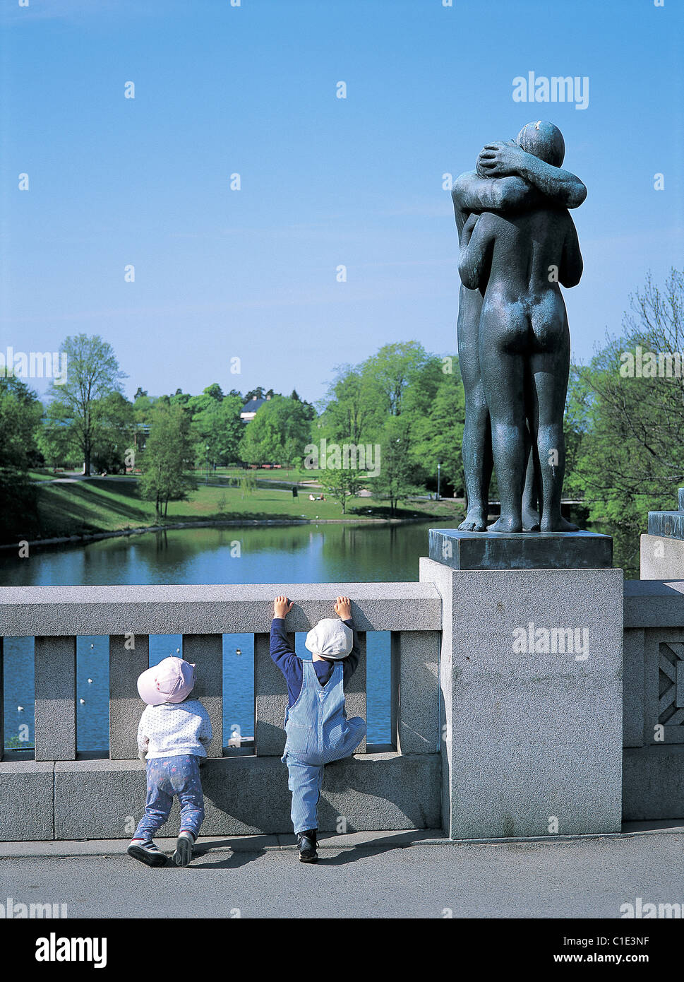 Norway, Oslo, children in Vigeland park Stock Photo - Alamy