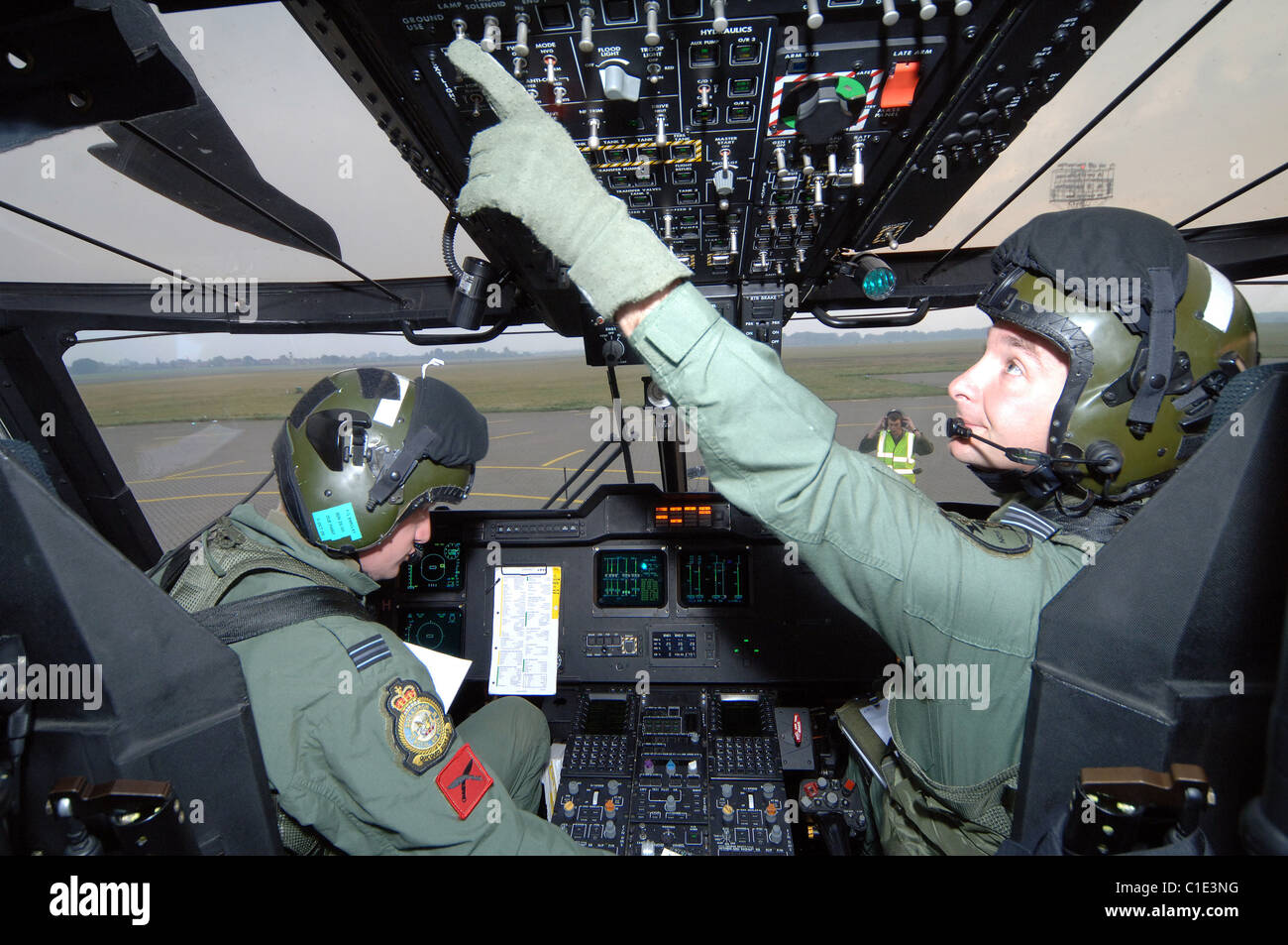 Merlin helicopter cockpit raf hi-res stock photography and images - Alamy