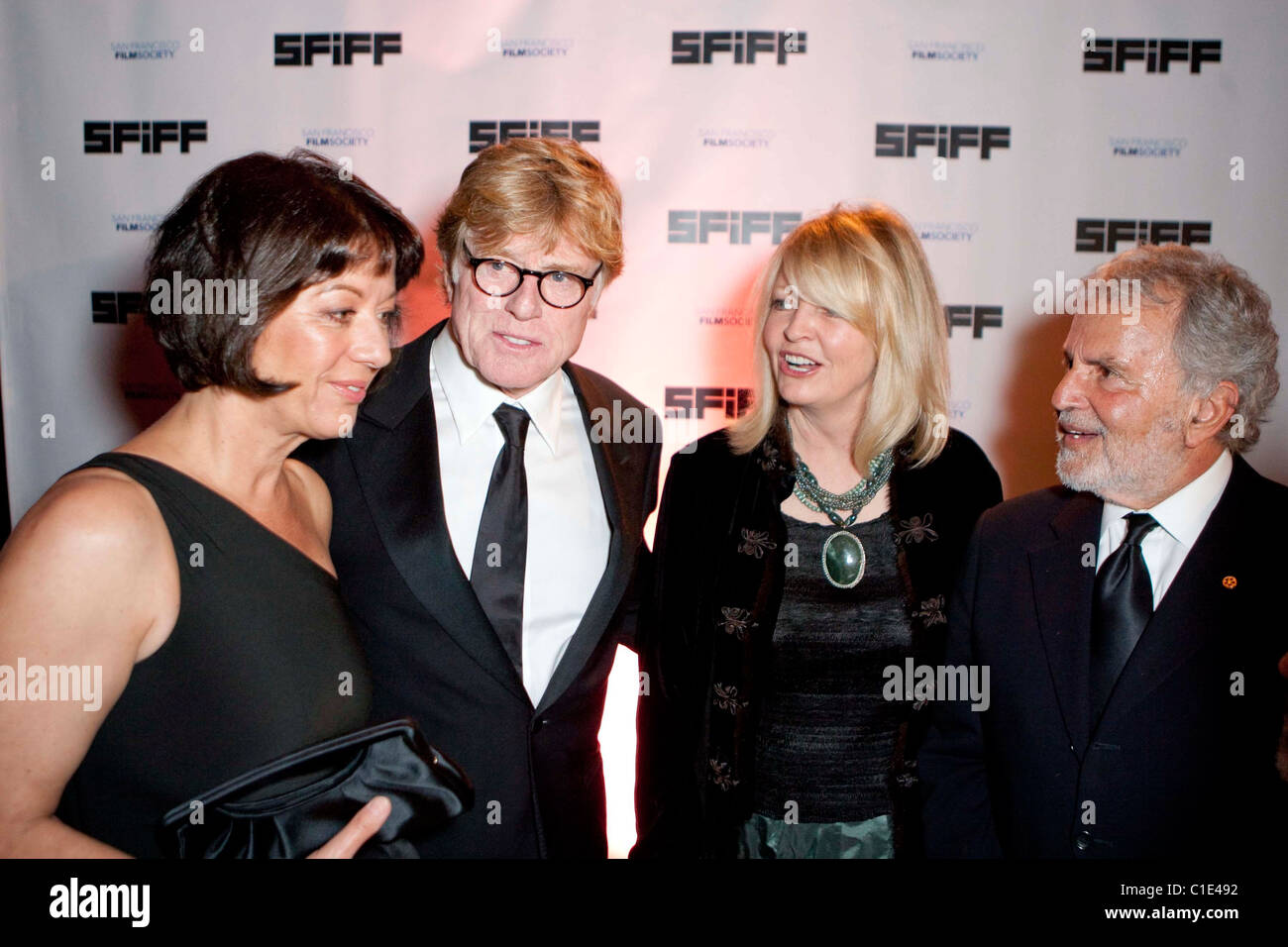 Sibylle Szaggars, Robert Redford, Nancy Ganis, Sid Ganis 52nd San ...