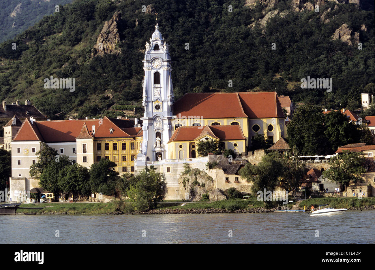 Baroque tower durnstein hi-res stock photography and images - Alamy
