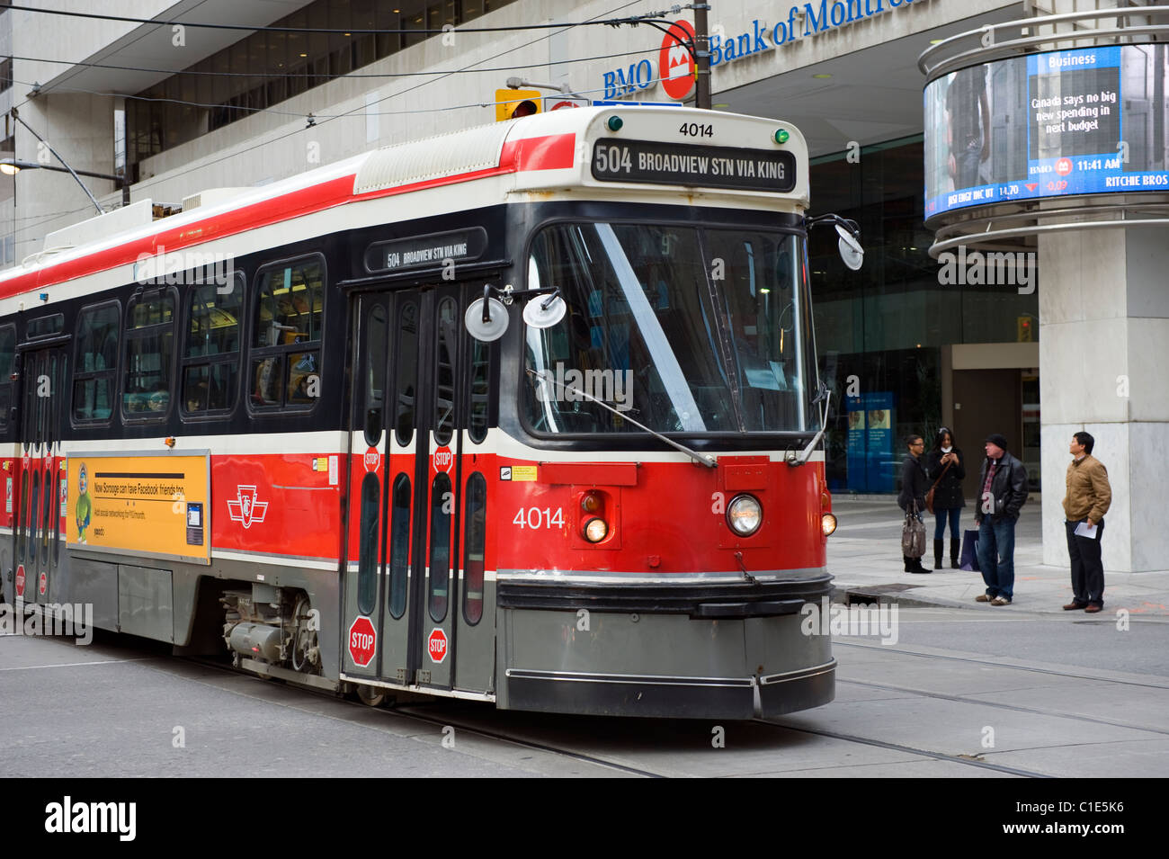 A tram in downtown Toronto Stock Photo - Alamy