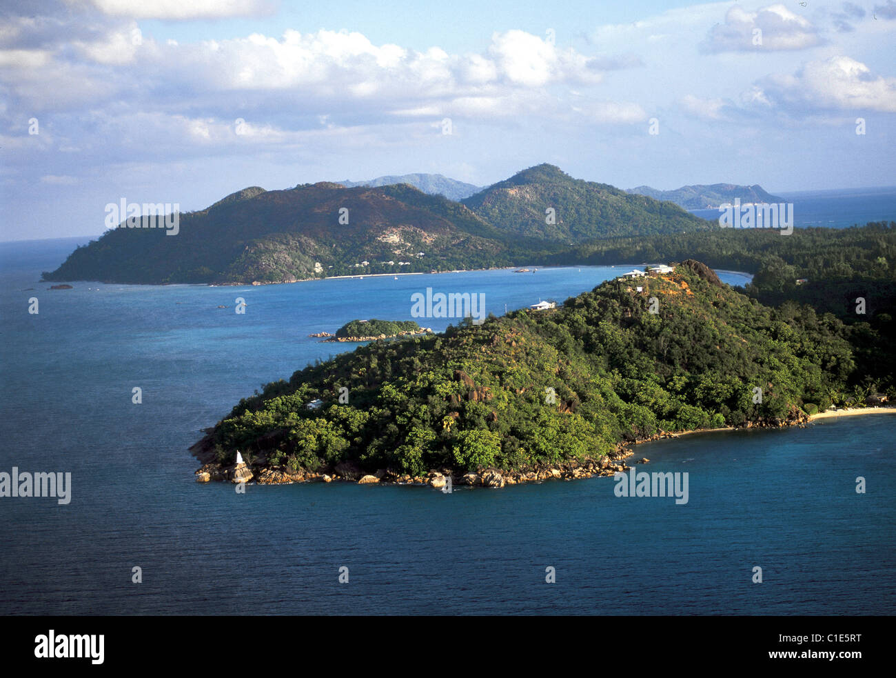 Seychelles, Praslin Island (aerial view Stock Photo - Alamy