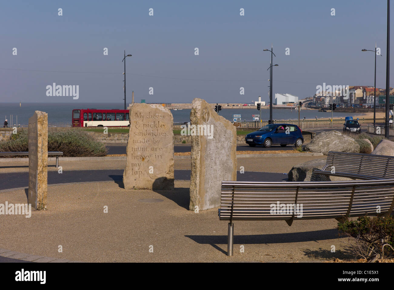 Margate seafront with Turner contemporary Art Gallery in the background ...