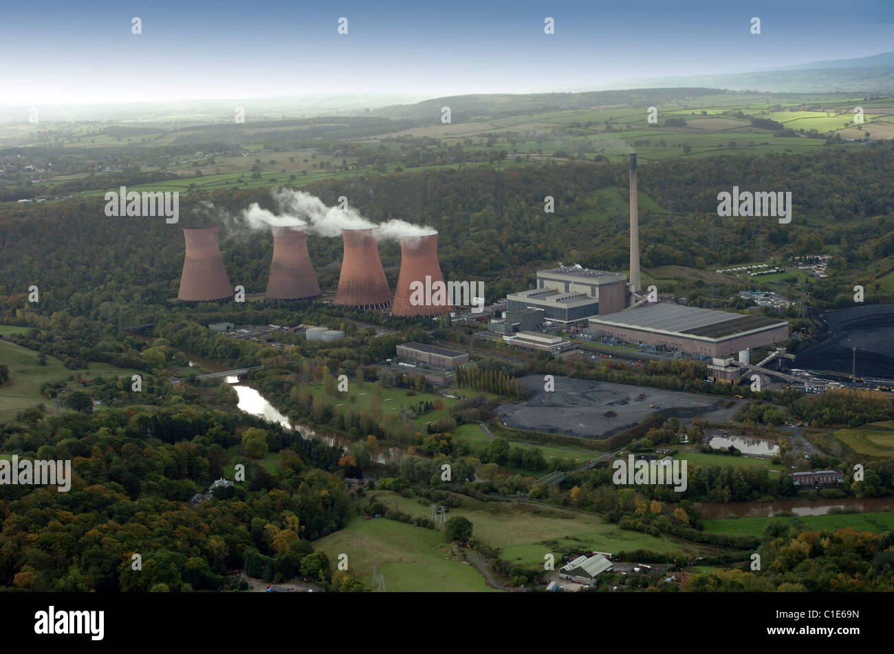Aerial view of Ironbridge Power Station Stock Photo - Alamy