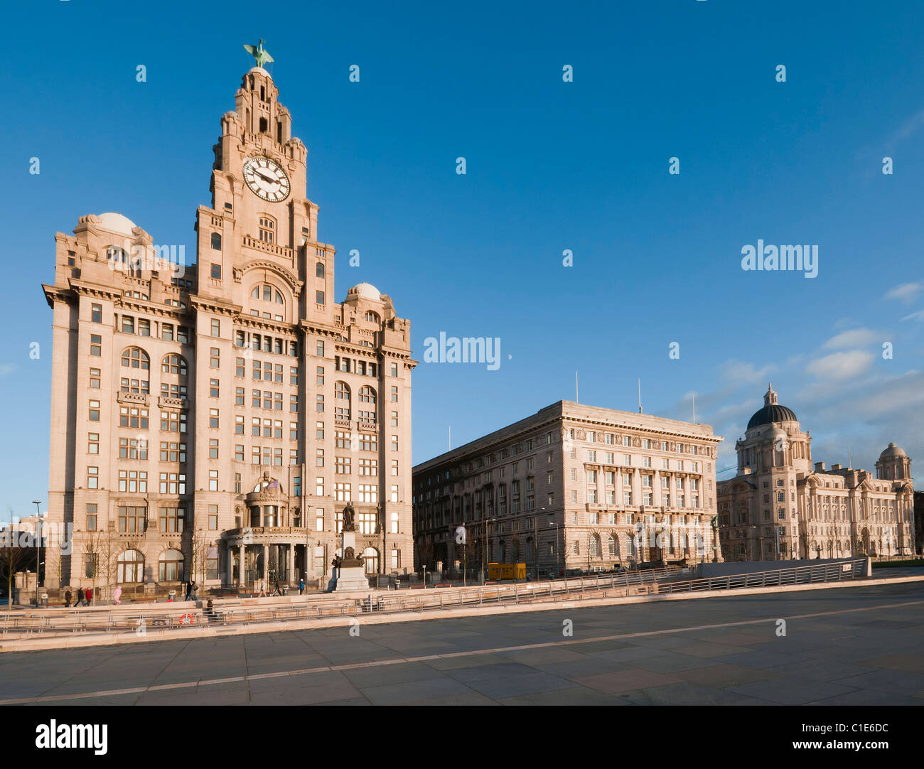 Three Graces Royal Liver Building Cunard Building Port dock Stock Photo ...