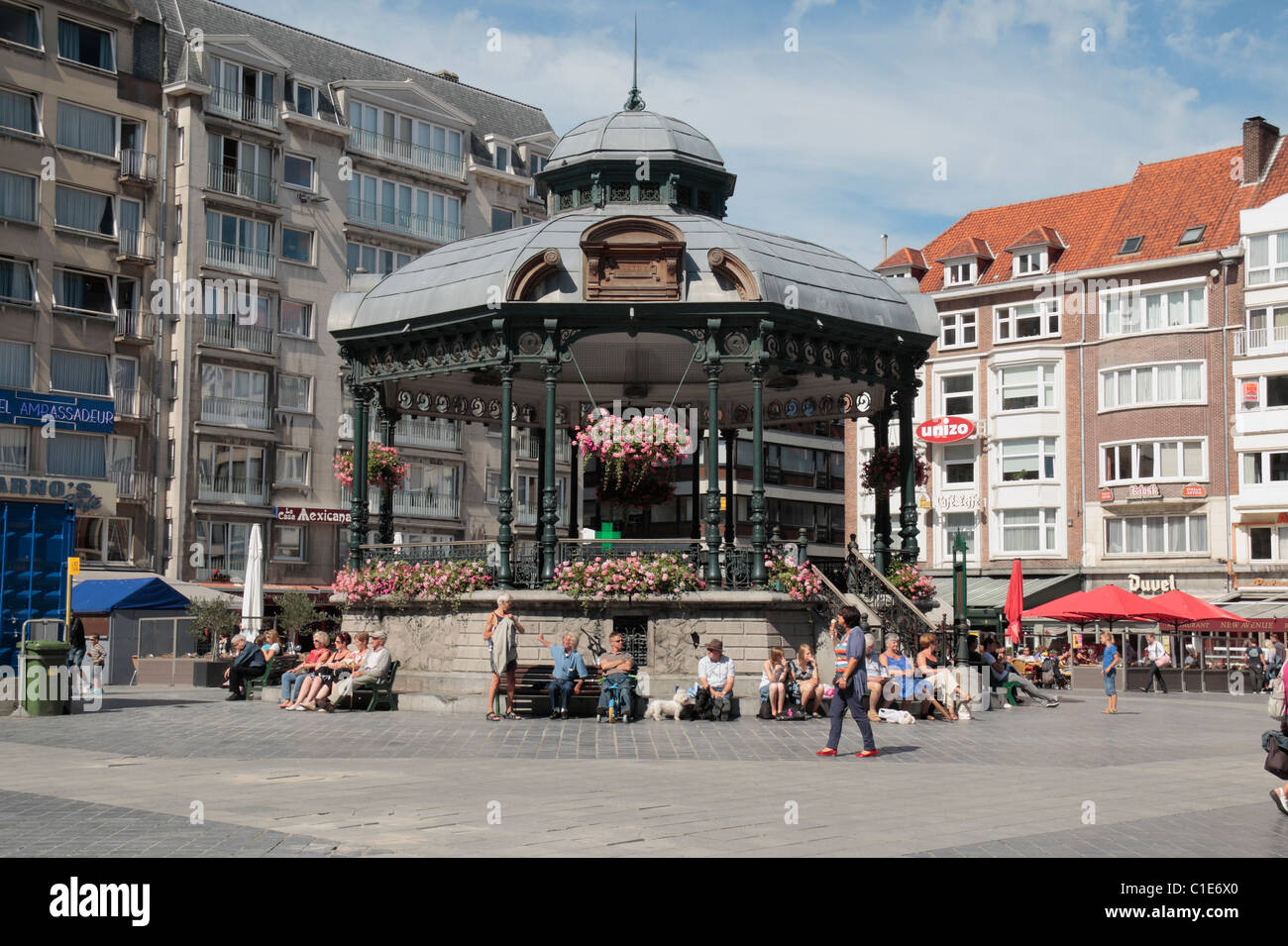 Bandstand in Wapenplein, Ostend, Belgium. Aug 2010 Stock Photo - Alamy