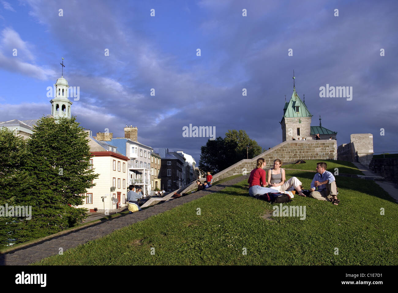 Canada, Quebec Province, Quebec city, old town, ramparts Stock Photo ...