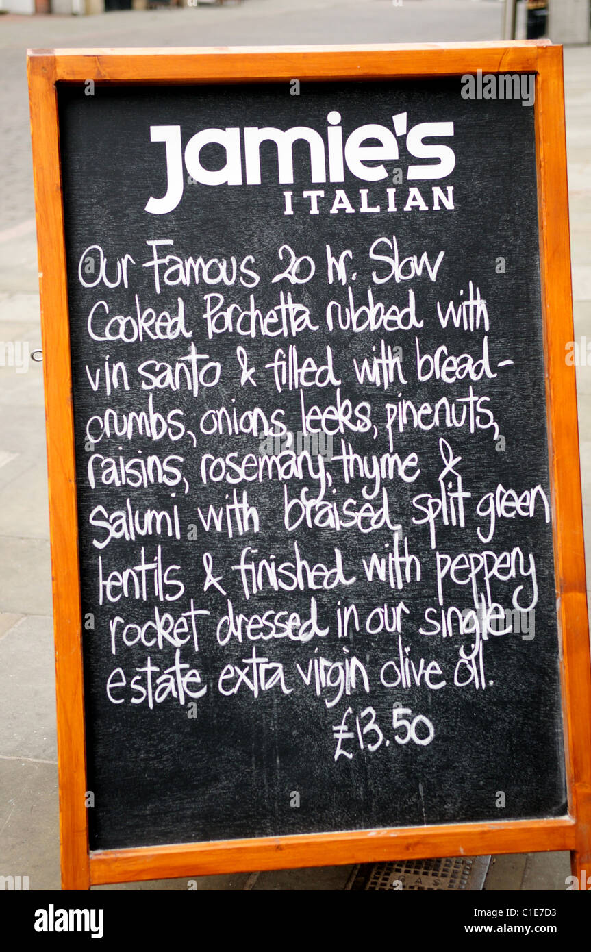 Jamie Oliver's Italian Middle Pavement Nottingham Stock Photo - Alamy