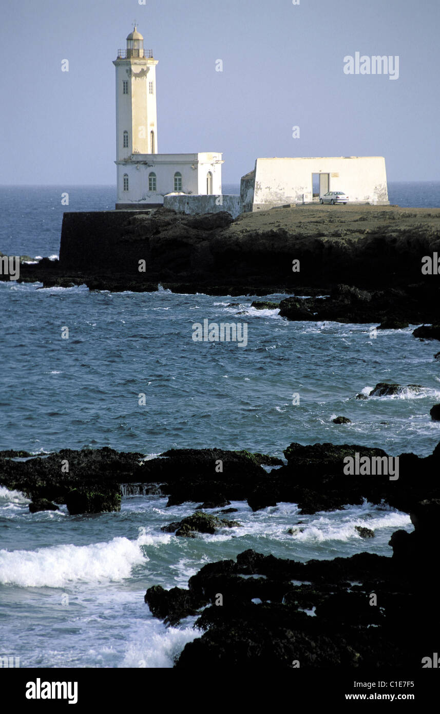 Cape Verde, Santiago Island, Praia, lighthouse of Maria Pia Stock Photo ...