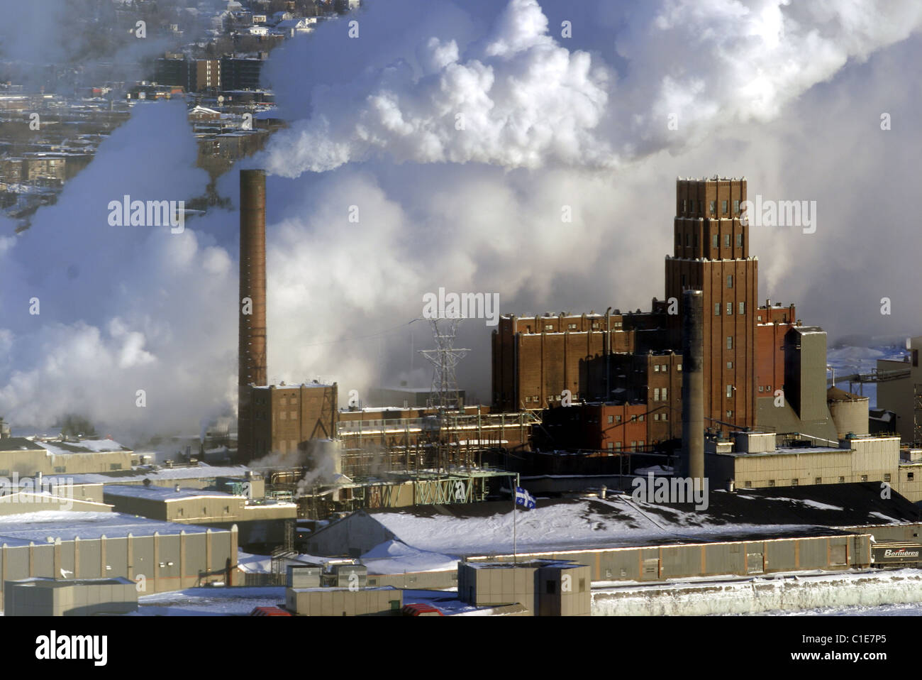 Canada, Quebec Province, Quebec city, wood pulp factory Stock Photo - Alamy