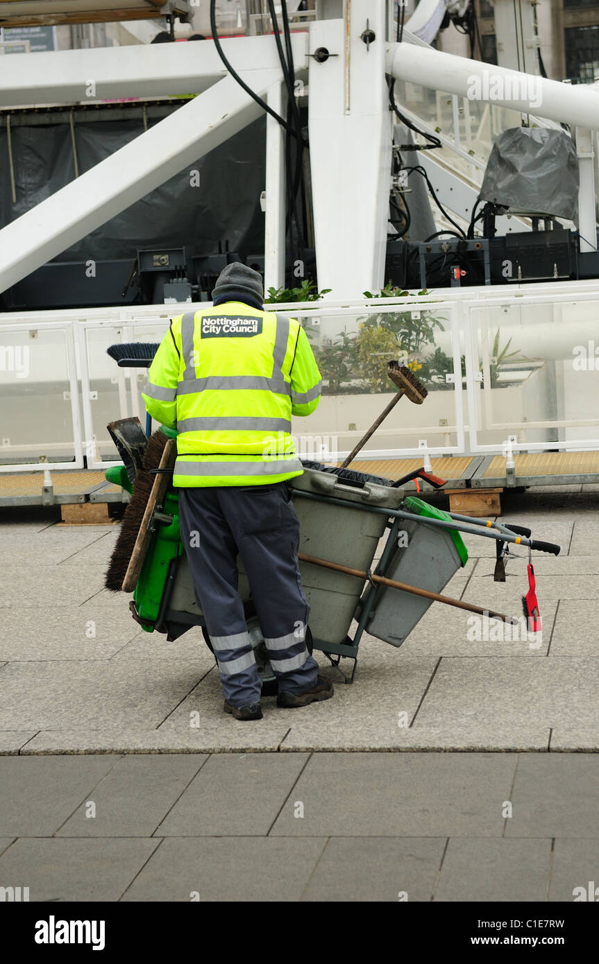 Male council street cleaner hi-res stock photography and images - Alamy