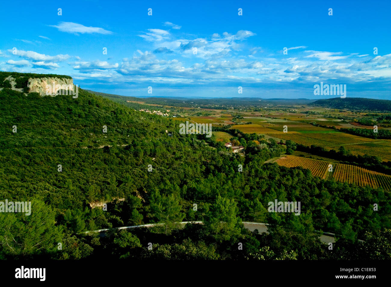 Vineyards From The Taillade Crest, Les Embruscalles, Claret, Herault ...